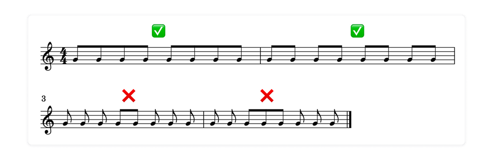 What is beaming in music?