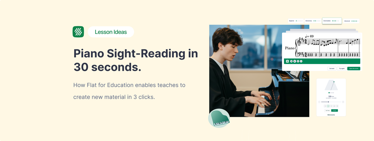 Sight Reading Exercises for Piano Students | Flat for Education