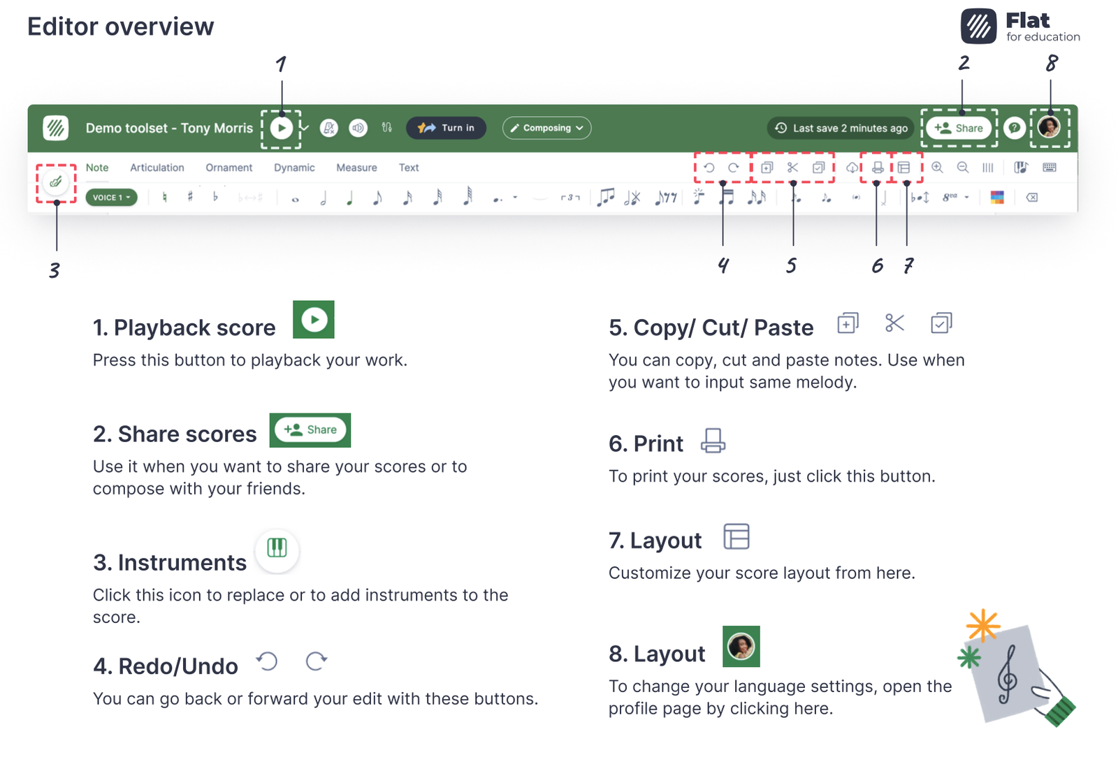 Getting Students Started with Flat for Education's Music Notation Editor