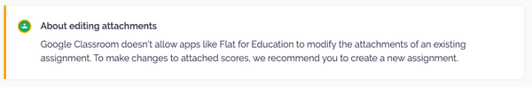Google Classroom Assignments attachments