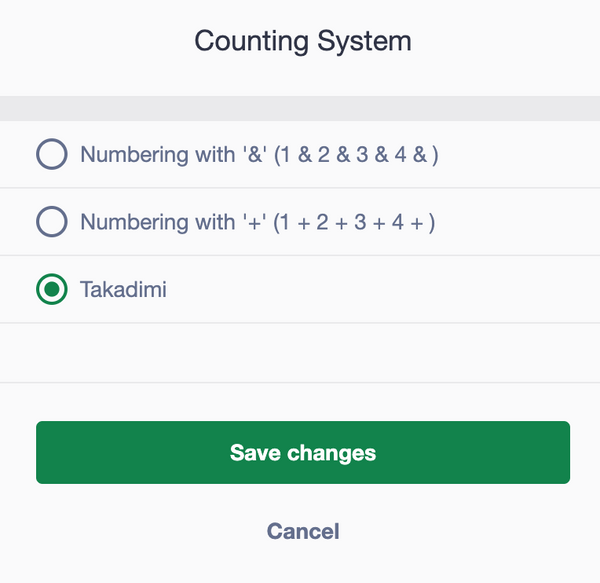 Takadimi for beat counting exercises