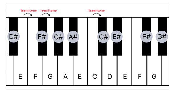 Exploring the distance between notes: semi tones and tones