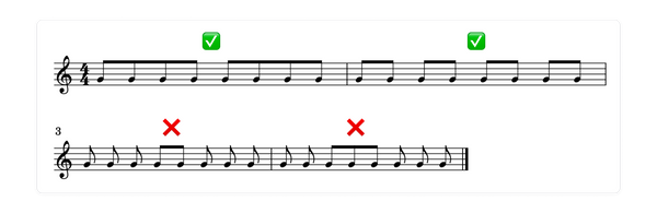 What is beaming in music?